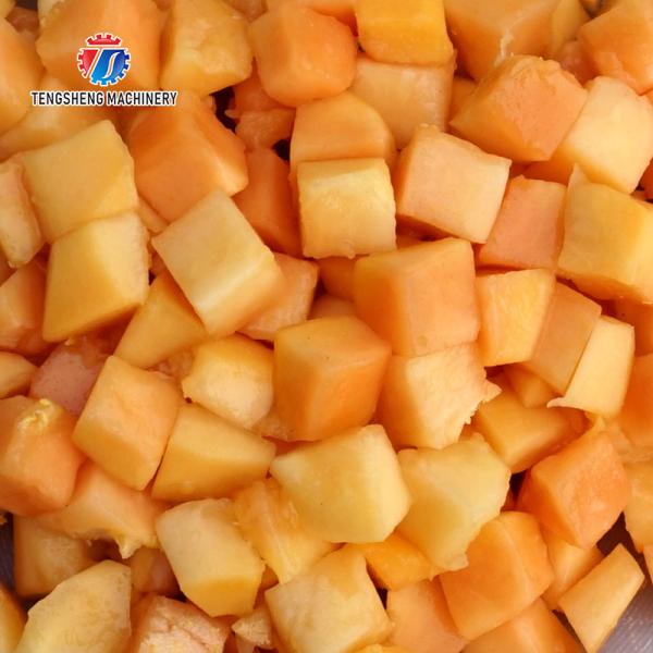 Quality Flat Cut Moving Wheels Fruit Dicing Machine Double Headed Vegetable Pineapple for sale