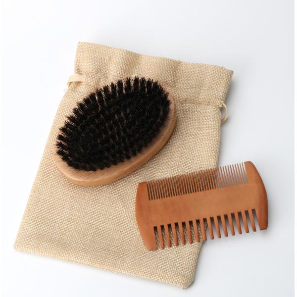 Quality Wooden Beard Brush Grooming Kit for Men Abeis Custom Logo Comb Growth Set Wood for sale