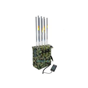 Quality 400W Power 2.4G High Frequency Anti Terror Signal Jammer Manpack Jammer for Wireless Camera Blocking for sale