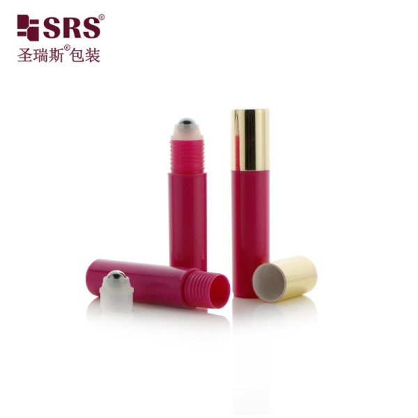 Quality Recycled Plastic Injection Customization Color Red Eye Serum Massage Roll On PP Bottle for sale