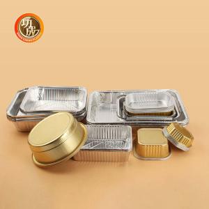 Quality Silver Gold Customize Packing Boxes 3 Compartment Aluminum Foil Lunch Box for sale