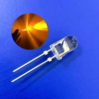 Quality 5mm Amber Color 590nm Super Bright 12000mcd Short Pin With Stopper For Traffic for sale