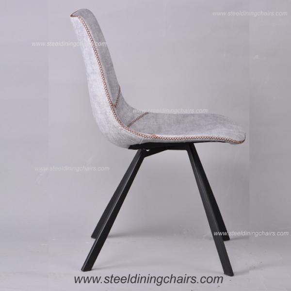 Quality BIFMA 82CM Side Backrest Stainless Steel Dining Chairs for sale