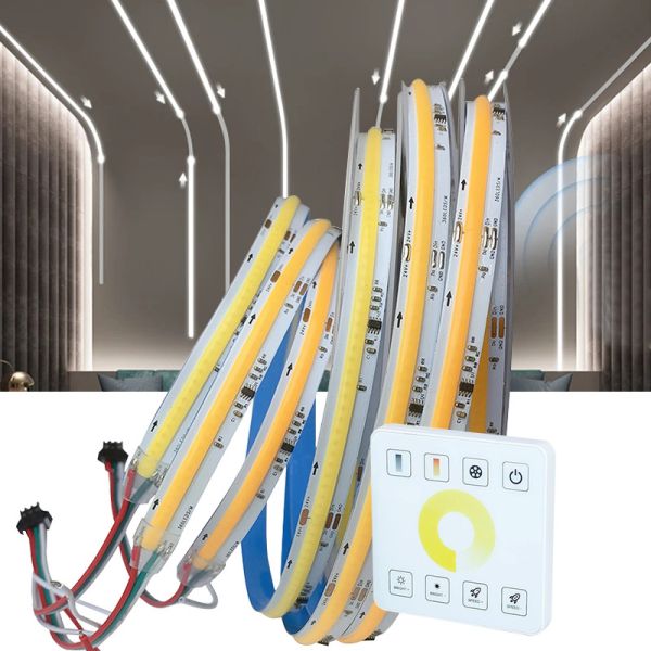 Quality 50000 Hours Working Time 12V24V 8mm 360LEDs 4000K Natural COB SMD2835 LED Strip Light for sale