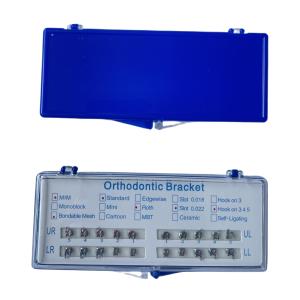 china Bondable Stainless Steel Metal Orthodontic Bracket Crystal Sapphire Braces ALS