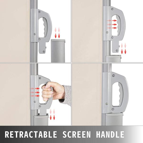 Quality Aluminum Pole Side Awning Retractable Folding Screen for Patio/Terrace/Backyard for sale