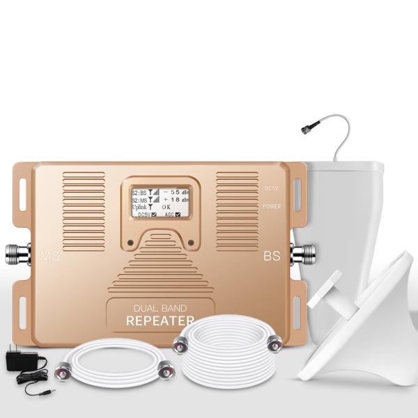 Quality Dual Band 1800/2100MHz 2G/3G/4G Signal Booster with LCD Display for sale