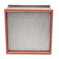Quality Stainless Steel Frame Deep Pleat HEPA Filter High Temperature Resistant for sale