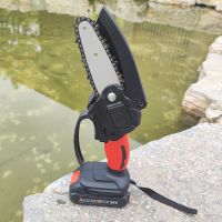 Quality 21V Moter Portable Mini Chainsaw 4 Inch Cordless Power Chain Saw for sale
