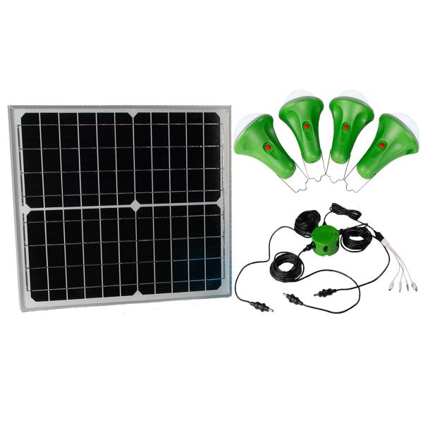 Quality 4*50PCS LED Solar Energy Kit Solar Led Home Lighting System With Phone Charging for sale