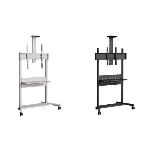 Quality Heavy Duty TV Mobile Cart Adjustable Height Tv Stand W Wheels For Large Screens for sale