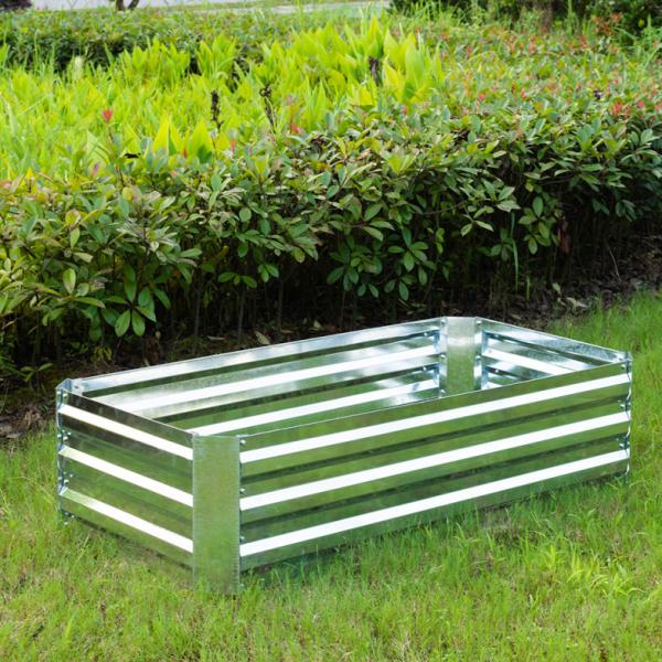 Quality Rectangular L240cm Galvanized Garden Beds For Outdoor for sale