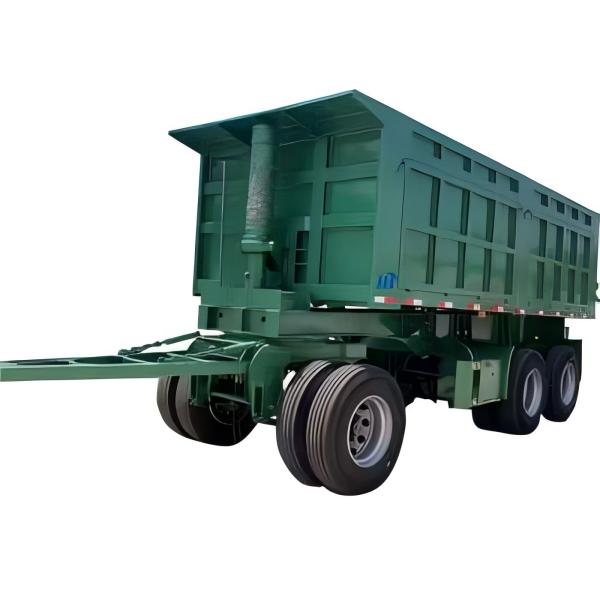 Quality 3-Axles Payload 30tons Hydraulic Rear Dump Draw Bar Farm Trailer Full Trailer for sale