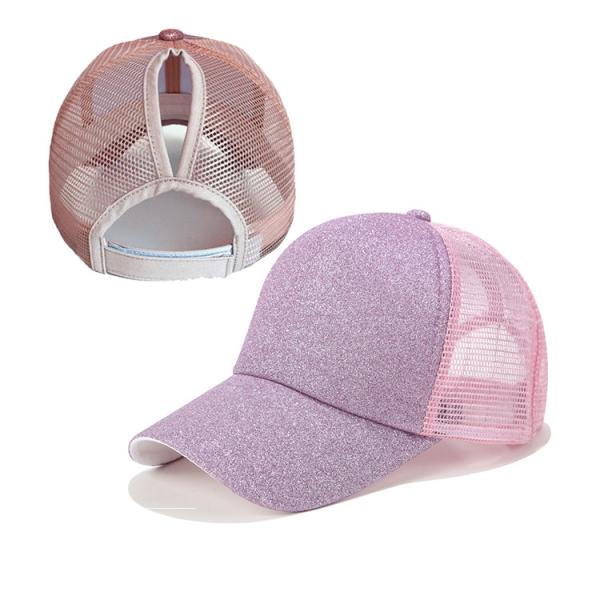 Quality Elegant Design Custom Glitter Trucker Hat , Beautiful Womens Trucker Cap for sale