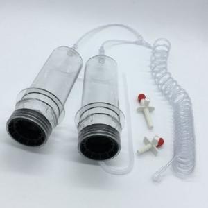 Quality PP PVC Medrad Ct Syringes Dual Head 200ml With Check Valve for sale