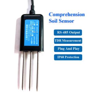 Quality 3 in1 Soil Moisture Temperature EC Conductivity Sensor IP68 RS485 Soil Meter for sale