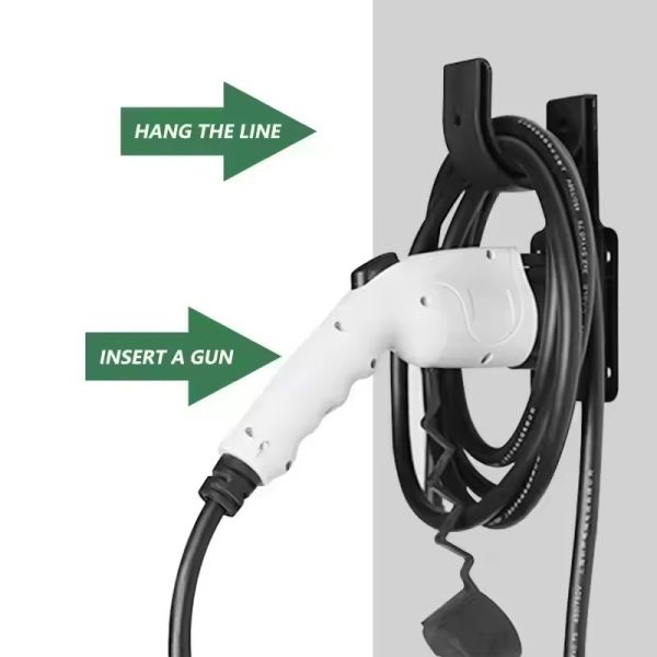 Quality 1EV Charger Plug Holder Coded Lock Dummy Socket Wall Mounted Ev Charging Cable for sale
