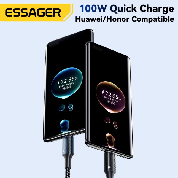 Quality ESSAGER ES-X45 100W Data Cable Charging Cable USB C to USB A for sale