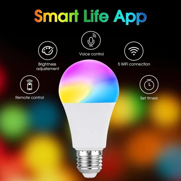 Quality Remote Control RGBW Smart Bulb with Wifi Connectivity and Aluminum Lamp Body for sale