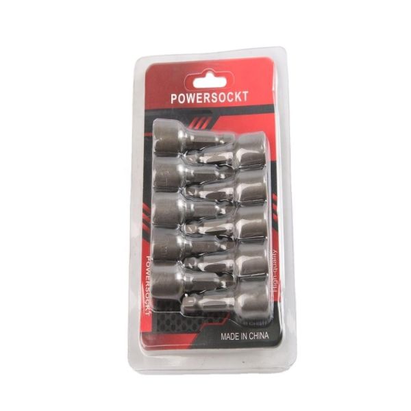 Quality Natural Finish CRV Material 6.35 Hexagon 10mm*48mm*10PC Strong Magnetic Nut Driver Set for sale