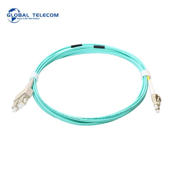 Quality OM4 2 Meters Fiber Optic Patch Cord LC Duplex Multimode 50/125 LC for sale