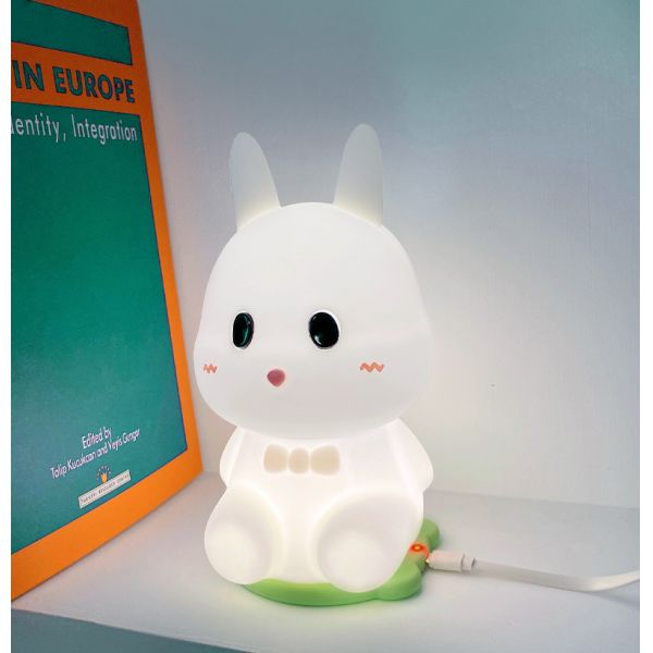 Quality LED Silicone 7 Color Pat Bedside Rabbit Night Light Touch Sensor  With USB Charge for sale