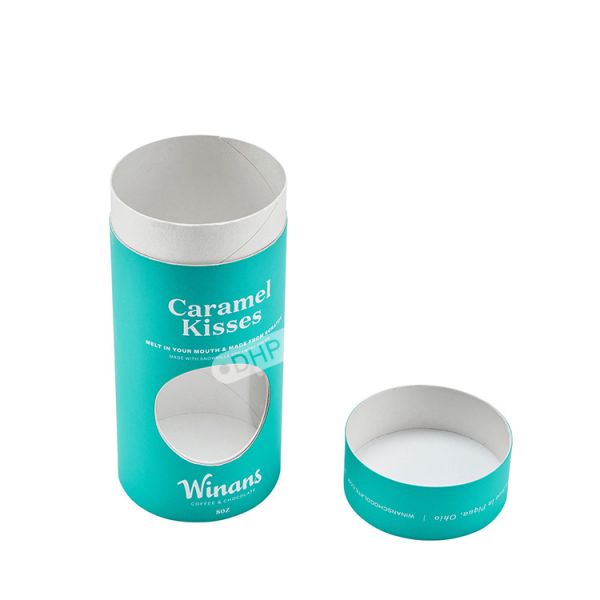 Quality Round Cardboard Boxes Circle Gift Box With PVC Window For Underwear Socks for sale