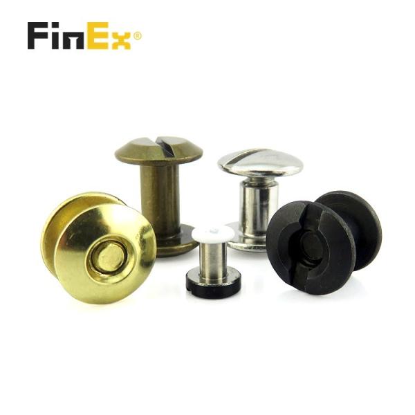 Quality Album Menu Wallet Brass Solid Binding Knurled Chicago Screw with INCH Measuremen for sale