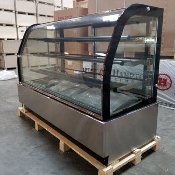 Quality hot sell refrigrerated cake display case for bakery shop with CE/ETL for sale