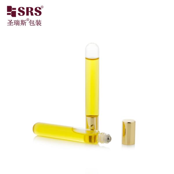 Quality BLP-10ML Round Bottom Empty Transparent Tube Glass Roll On Essential Oil Bottle for sale