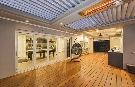 Quality Waterproof Louver Blade Roof Awning Waterproof Aluminum Frame Pergola Awnings for sale