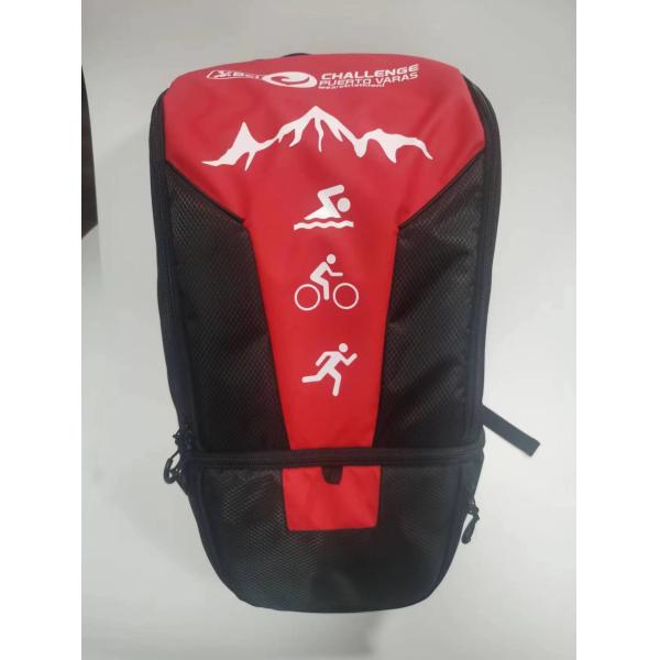 Quality Detachable Bike Helmet Backpack Bag Red With Dry / Wet Separation for sale