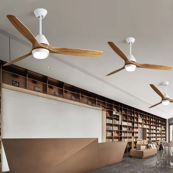 Quality Moden Fancy Wooden 42 Inch Decorative Cooper Motor Ventilateur De Led Ceiling Fan With Light for sale