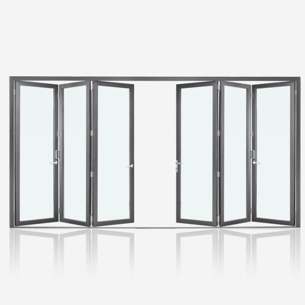 Quality Powder Coated Aluminum Folding Window with Stainless Steel Hardware and Good Sound Insulation for sale