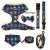 china Custom Logo Print Pattern Personalized Pet Harness Set with Bowknot Decoration