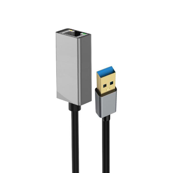 Quality USB A 3.2 Gen 1 Gigabit Ethernet 10 100 1000Mbit Adapter Compact Aluminum Manufacturer for sale