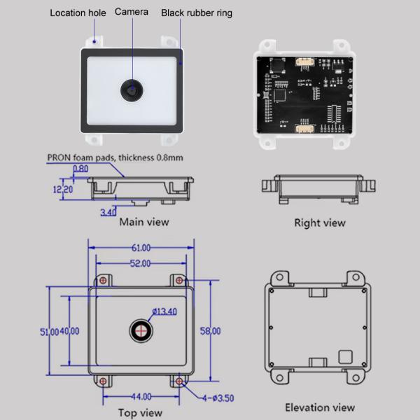 Quality Desktop Kiosk Barcode Reader CMOS Fixed Scanner IP54 For Kiosk Vending Machine for sale