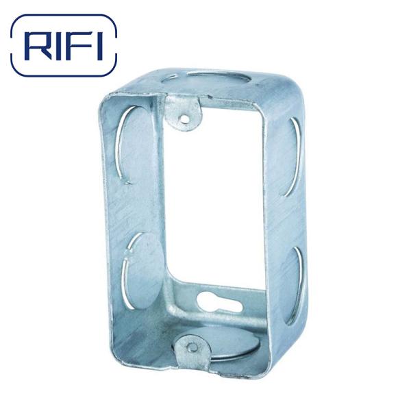 Single Gang Metal Box Metal Handy Box Caja Registro Galvanized EMT Conduit Box 2"X4"