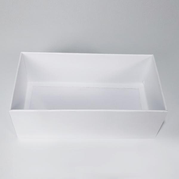 Quality Calendaring Varnishing 10x8x3'' 2mm White Lid And Base Boxes for sale