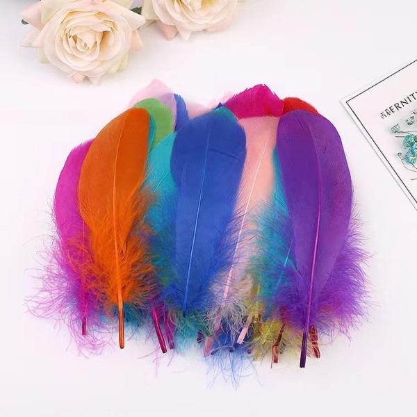 Quality 4-6 Inch Dyed Pattern Goose Nagoire Carnival Feathers With Opp Bag Packing for sale