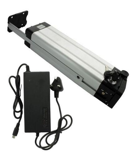 24V 48V Aluminum Case Silver Fish Seat Tube Ebike Rechargeable Battery Replacement Battery E-Bike Battery 36V 12ah 432wh Silverfish Ebike 4 Pin with Charger
