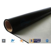 Quality Custom Black Silicone Coated Fiberglass Fabric Heat Protection High Strength for sale