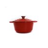 china OEM ODM 21.3*10cm Red Cast Iron Dutch Oven ISO9001 certificated