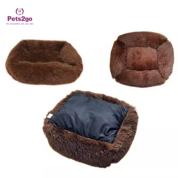 Quality Thickened Warm 2kg Square Plush Pet Bed Mat for sale
