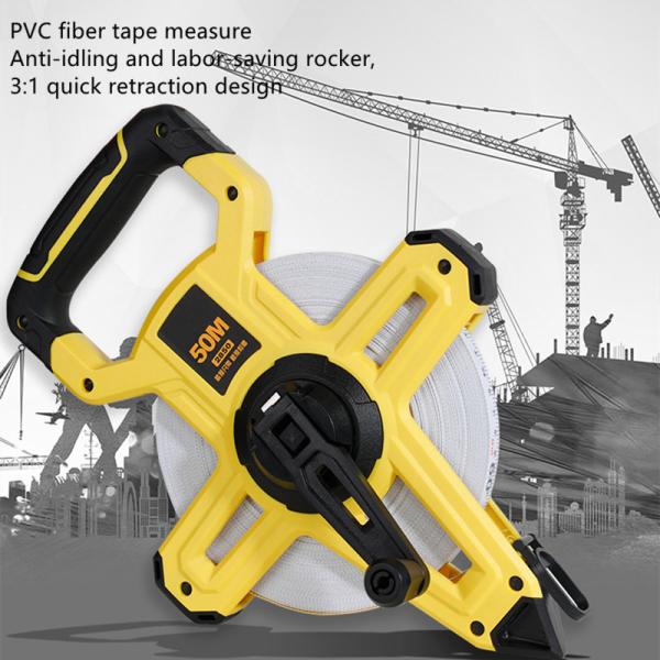 Quality High Strength ABS Housing 50M Engineering Tape Measure With Mechanical Handle for sale