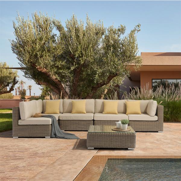 Quality Comfortable Patio Furniture Aluminum and Pe Rattan Garden Sofa Set for Waterproof Outdoor for sale