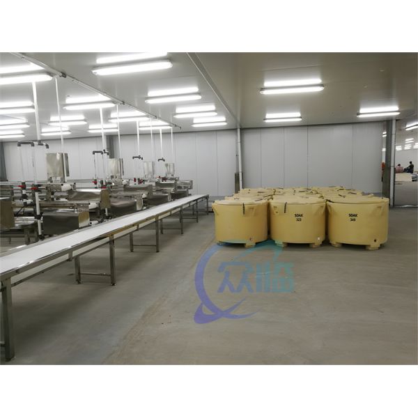 Quality 3KW Stable Shrimp Processing Machine 10000x1150x1550mm Practical for sale