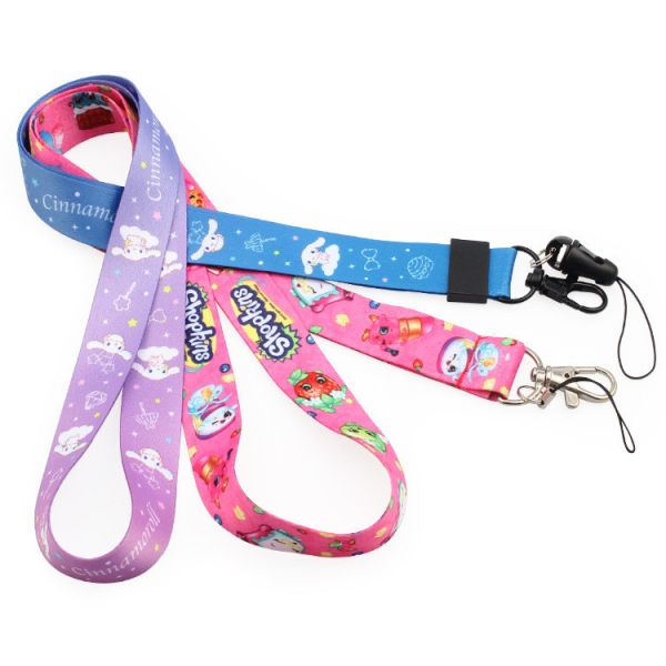 Quality Customized Heated Transfer Keychain Neck Strap Polyester Lanyards for Keys Many for sale