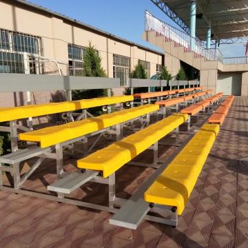 Quality Aluminum Outdoor Metal Bleachers With Double Pedal And Seats for sale