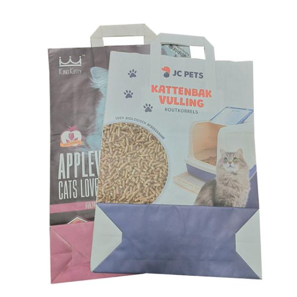 Quality Customized Kraft Paper Bags For Cat Little Animal Food for sale